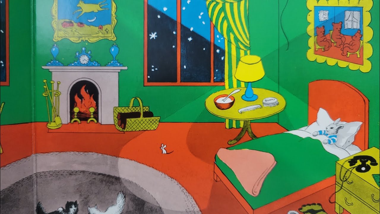 Goodnight Moon, read a book for young children, in the great green room ...