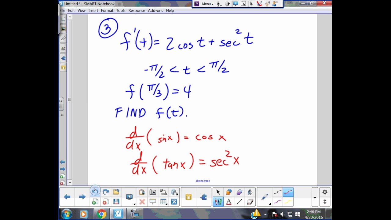 AP Calculus - 3 Anti Derivatives Practice -- Juda math - YouTube