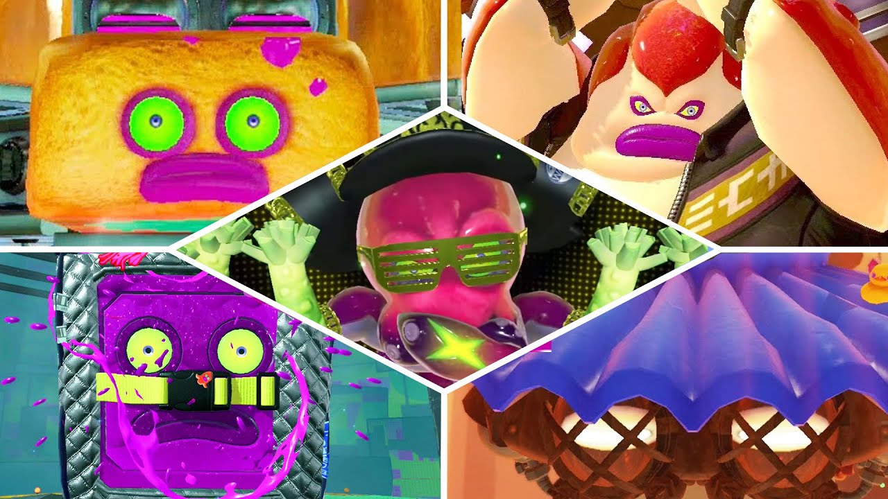 ALL BOSSES & FINAL BOSS! (No Damage) - Splatoon 2 - YouTube