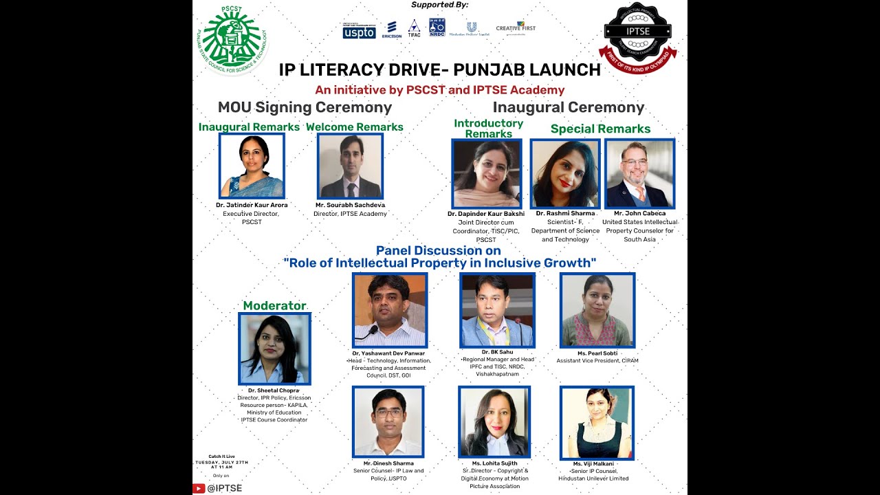 IP Literacy Drive- PSCST And IPTSE Academy - YouTube