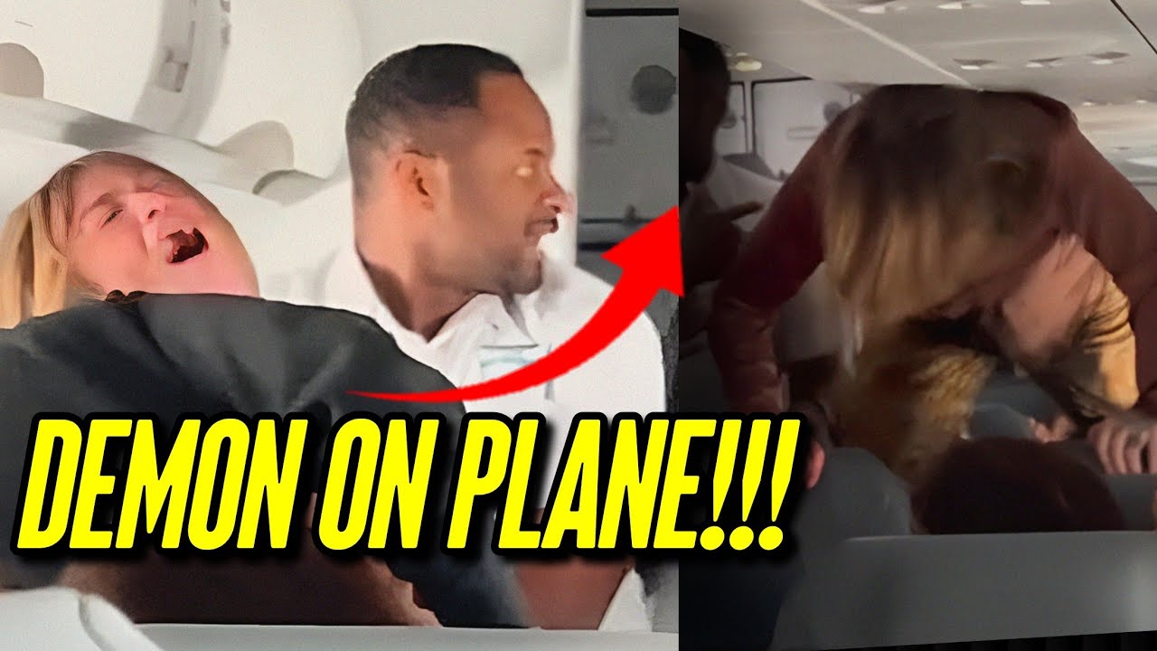 Woman Freaks Out On Plane Update - Possessed By Devil On Plane! - YouTube
