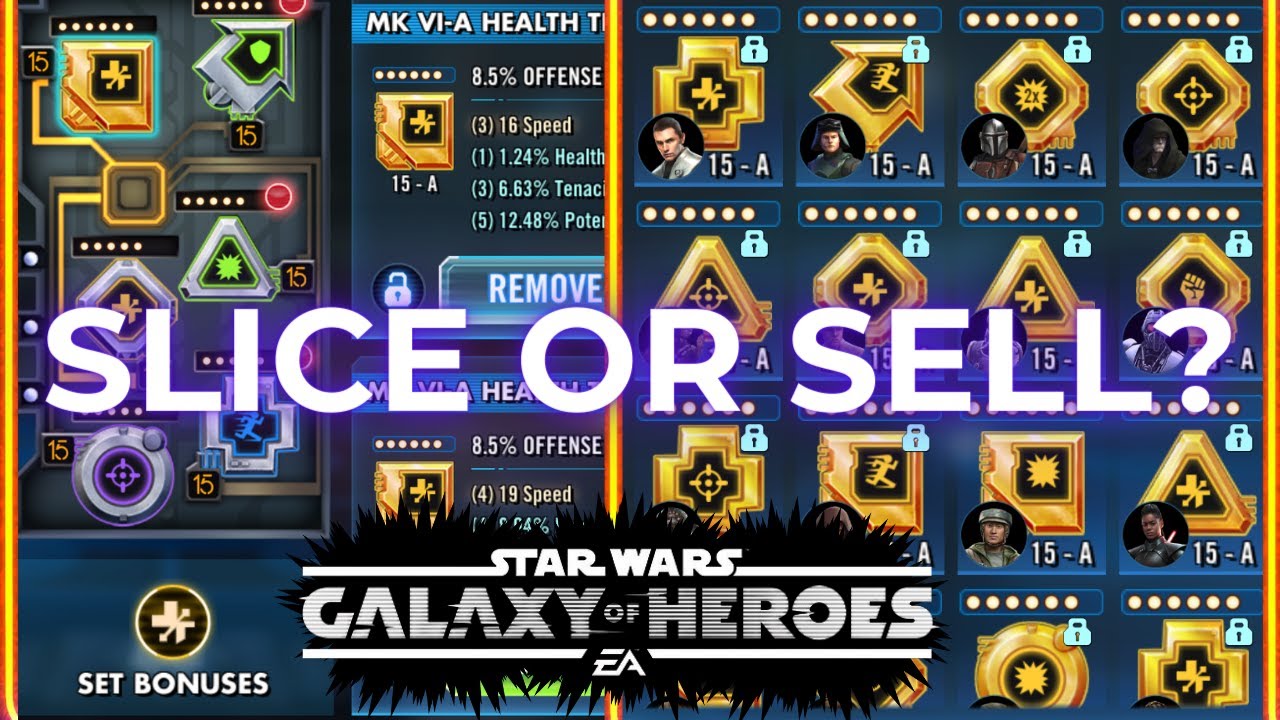 When to Slice Mods in SWGOH - YouTube