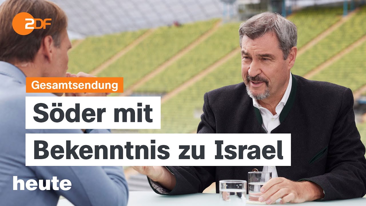 heute 19:00 Uhr vom 03.08.25 Söder im Sommerinterview, Proteste in ...