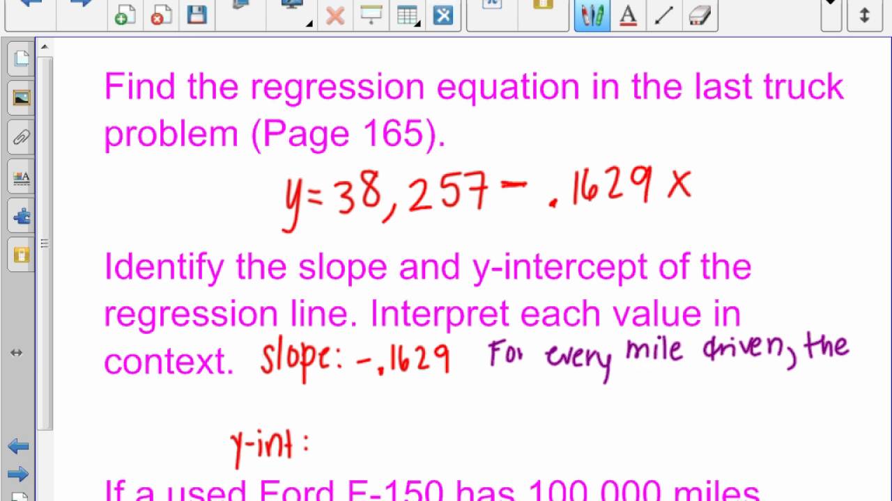 AP Stats - Lesson 3 2A - Least Squares Regression - YouTube