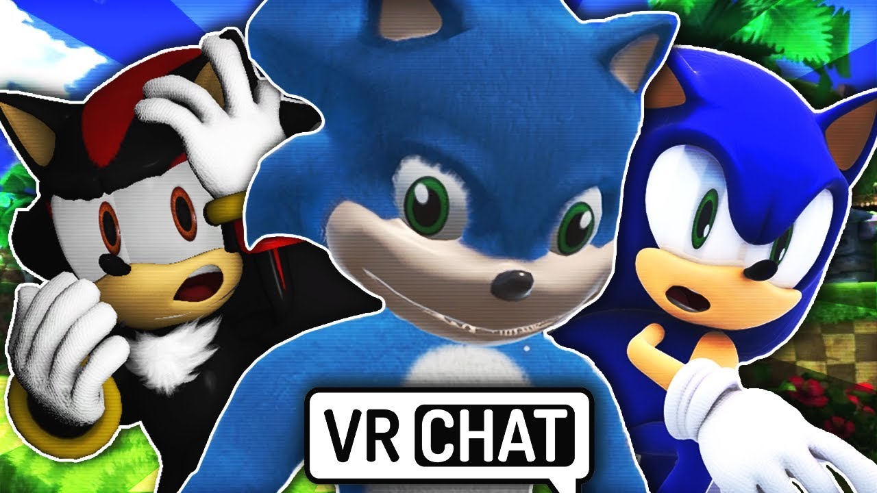 Sonic & Shadow Meet Old Movie Sonic! (VR Chat) - YouTube