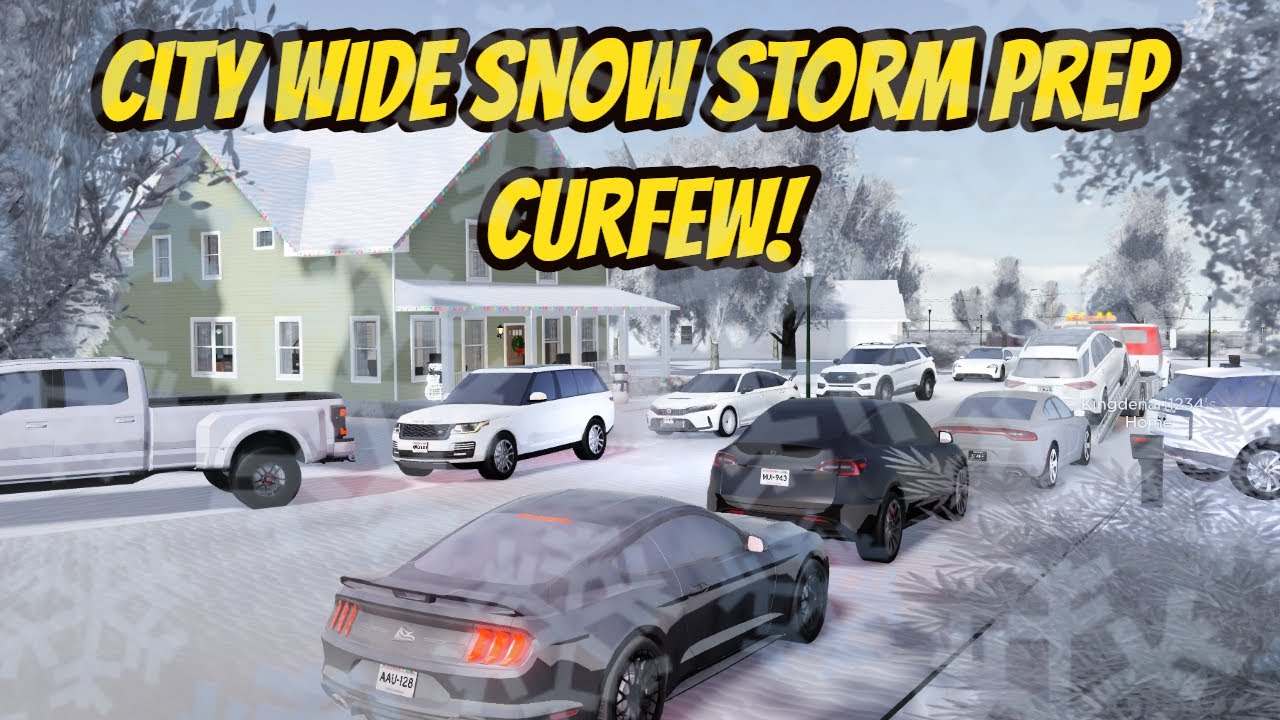 Greenville, Wisc Roblox l Snow Storm CURFEW Traffic Jam Update Roleplay ...