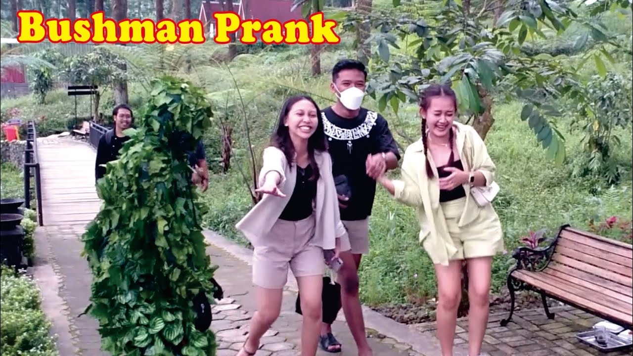 Ketika mereka menjerit dan tertawa || Funny Bushman prank - YouTube