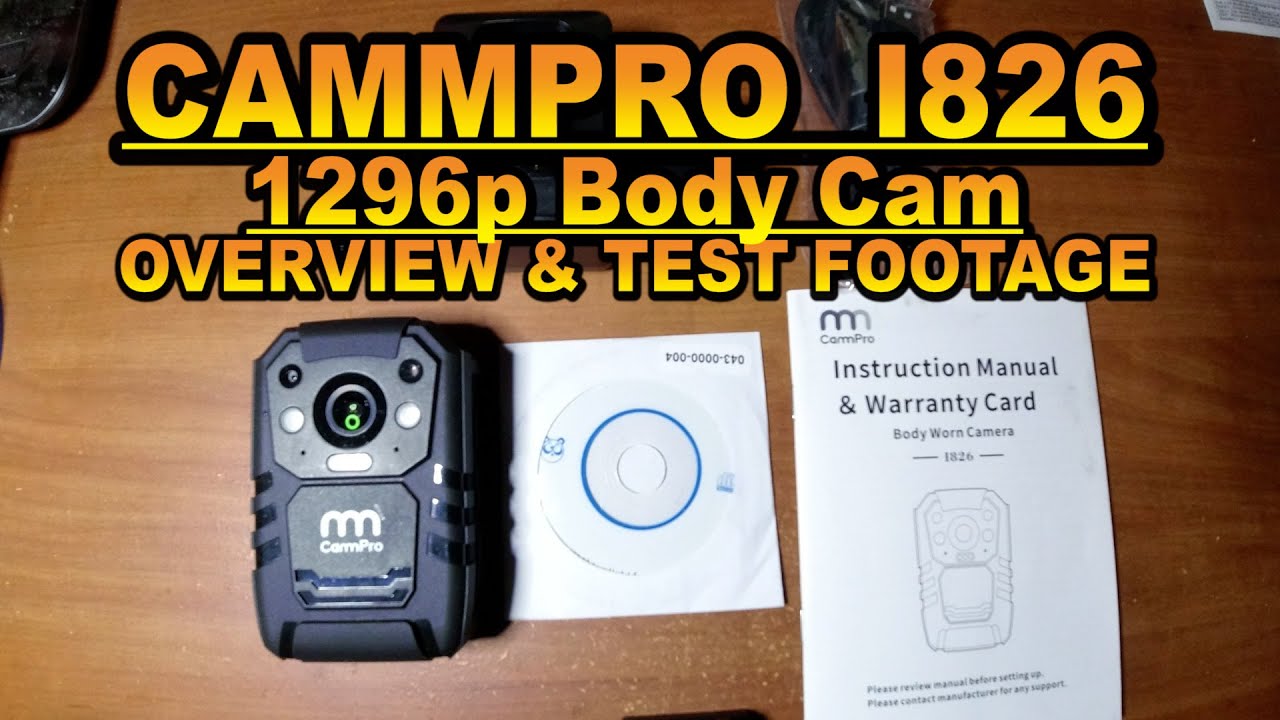 CammPro I826 1296p Body Cam Overview & Test Footage - YouTube