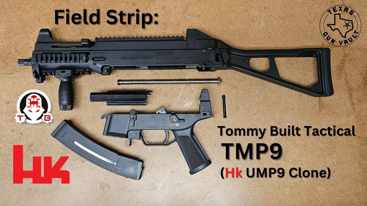 Field Strip: Tommy Built Tactical TMP 9 SBR (Hk UMP 9 Clone) - YouTube