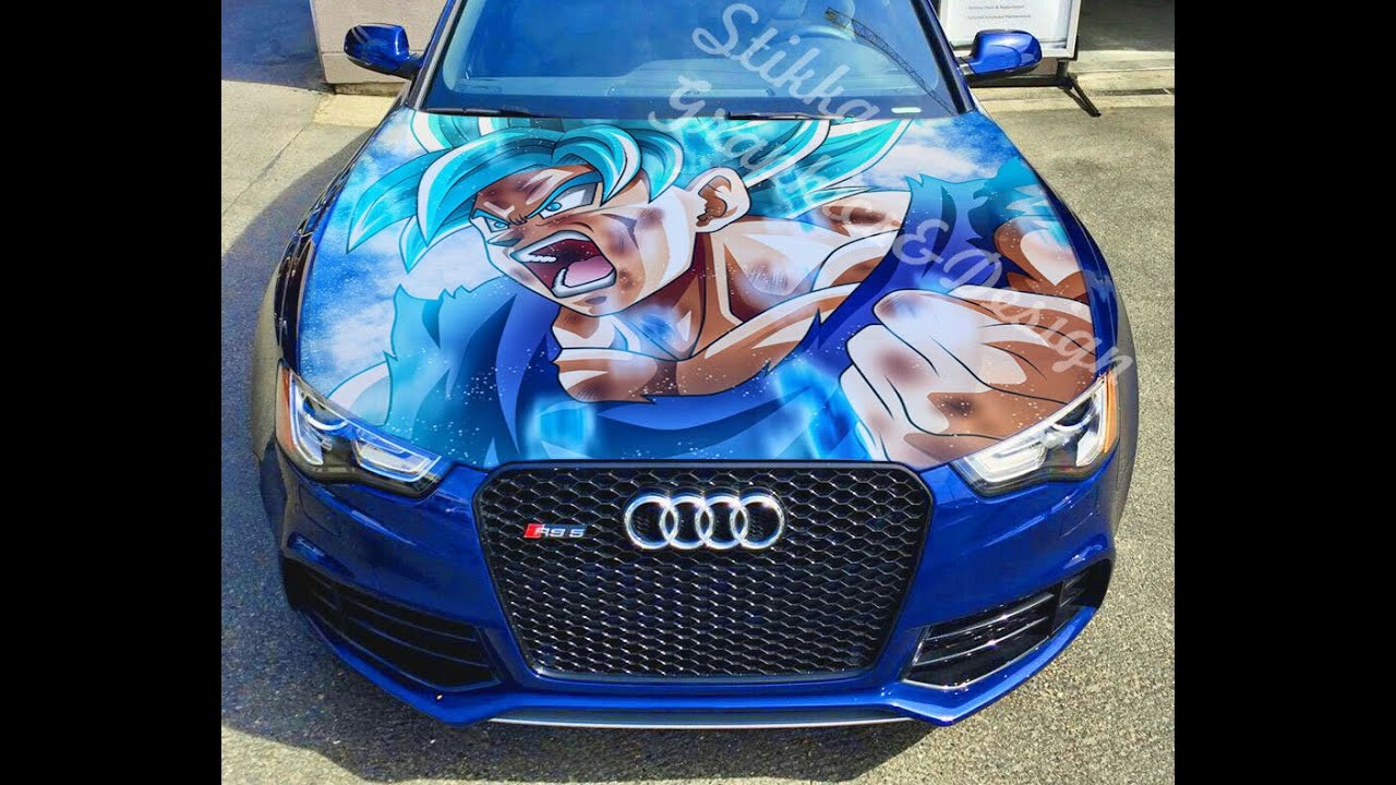 Vinyl Car Hood Wrap Full Color Graphics Decal Anime Dragon Ball Goku ...