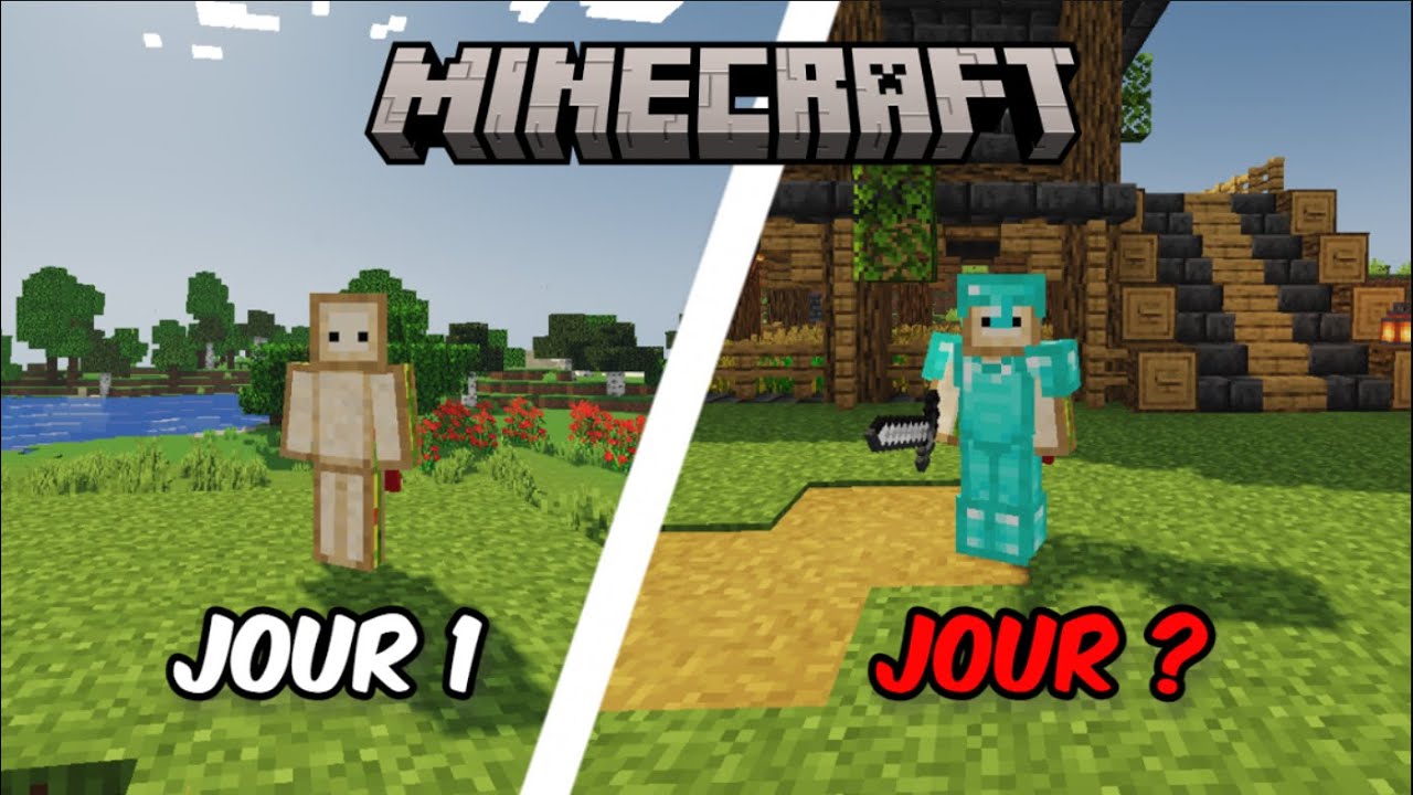 Un INCROYABLE début de SURVIE sur Minecraft - YouTube