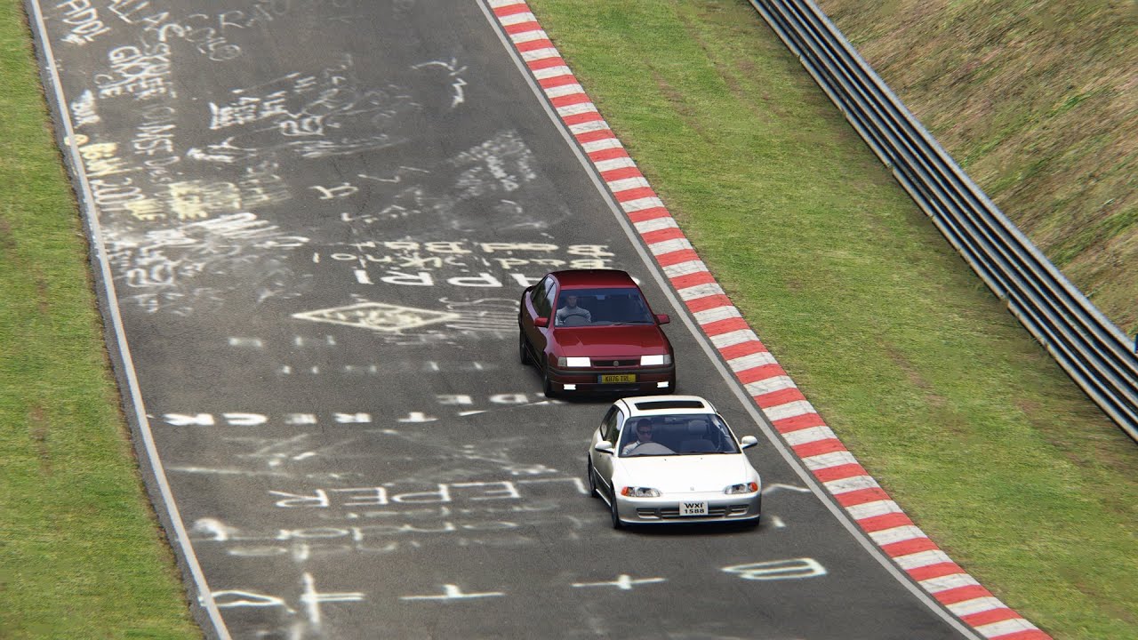 Assetto Corsa Vauxhall Cavalier VRS eg Civic - YouTube