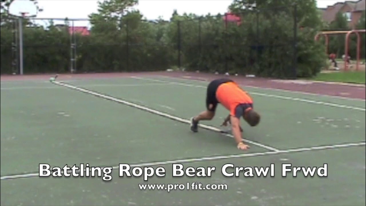 Battling Rope Forward Bear Crawl - YouTube