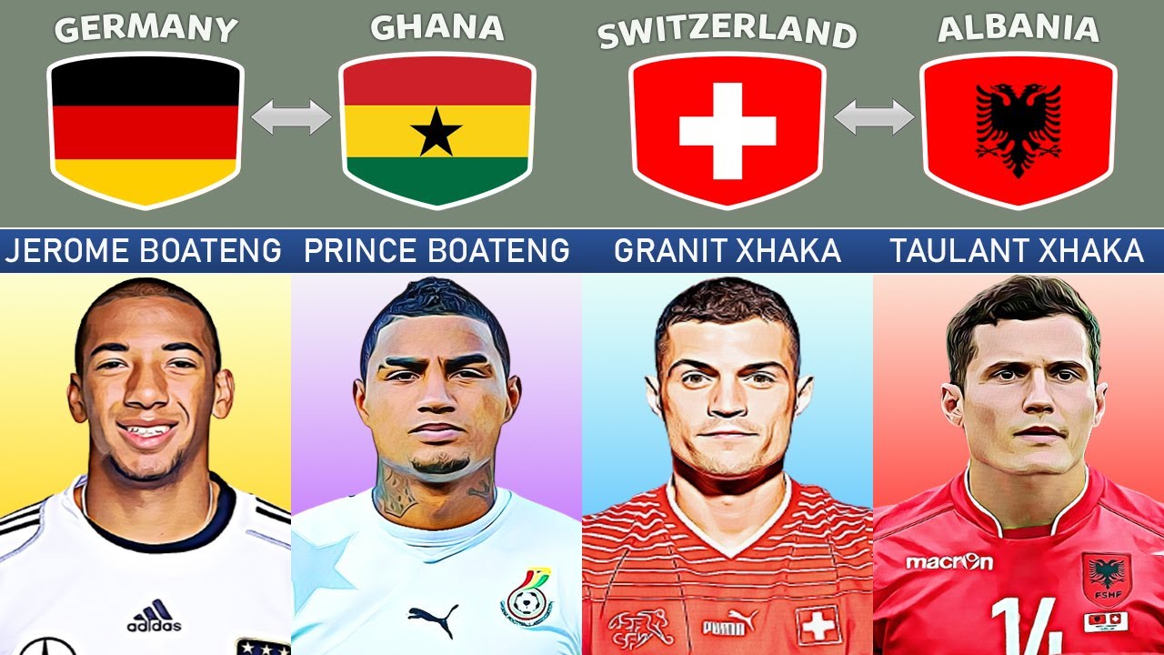 Football Brothers Who Have Played For Different Countries - YouTube