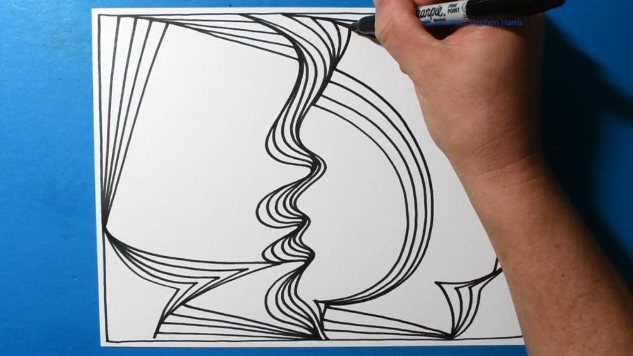 Soul Expressionism #18 / Faces / Intuitive Drawing / Abstract Doodle ...