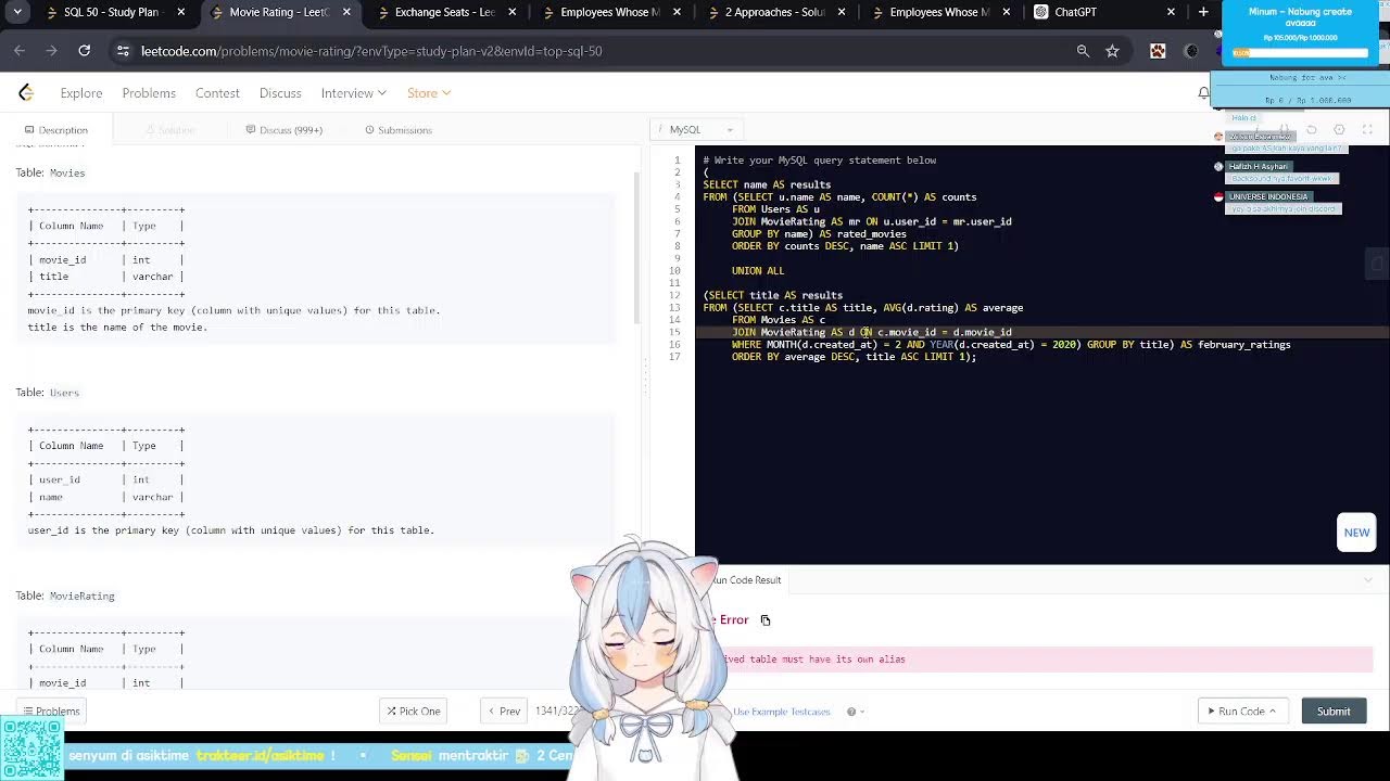 Sql 50 Subqueries Leetcode Youtube 
