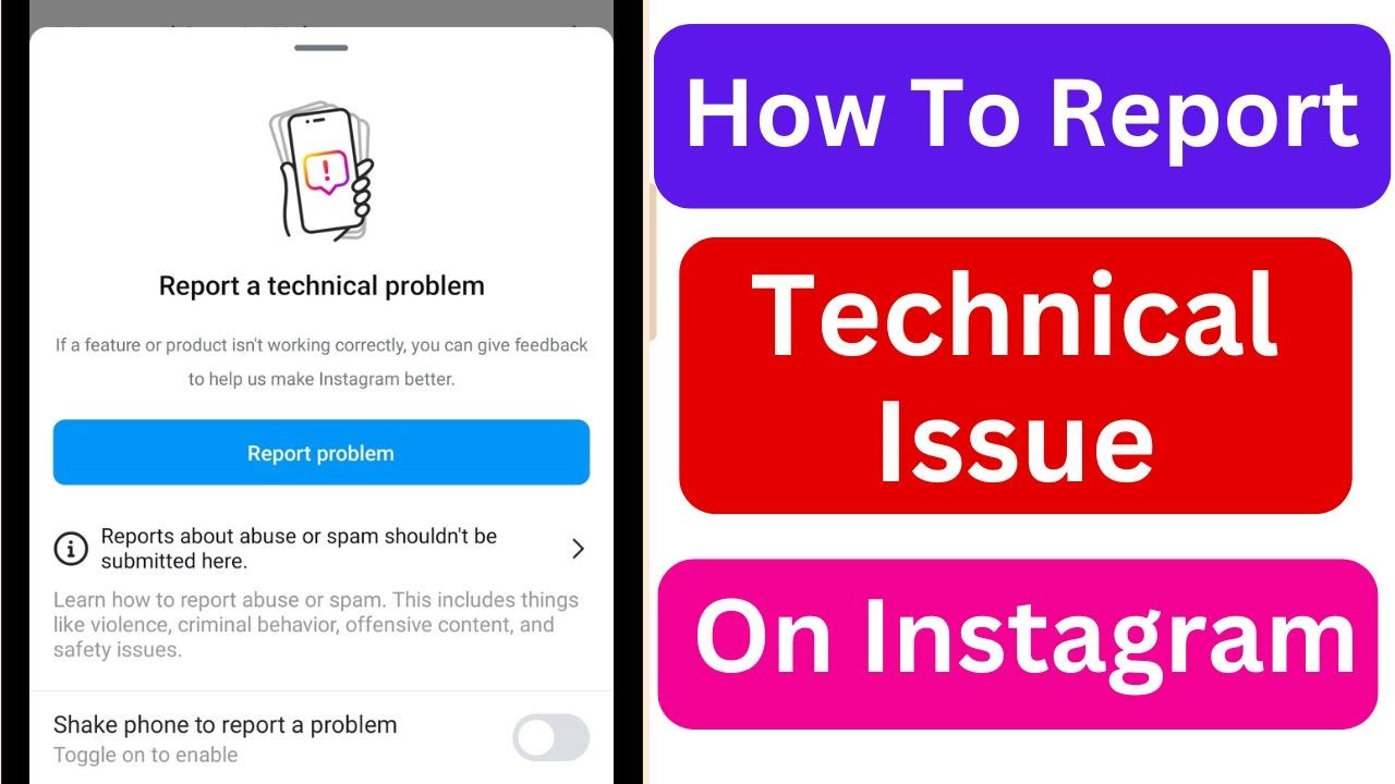 How to Report Technical Issue on Instagram - YouTube