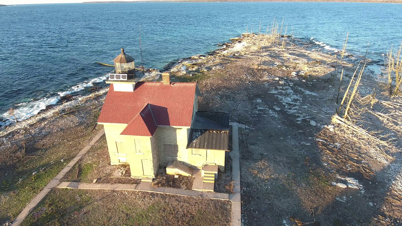 Pilot Island Lighthouse Door County Wisconsin - YouTube