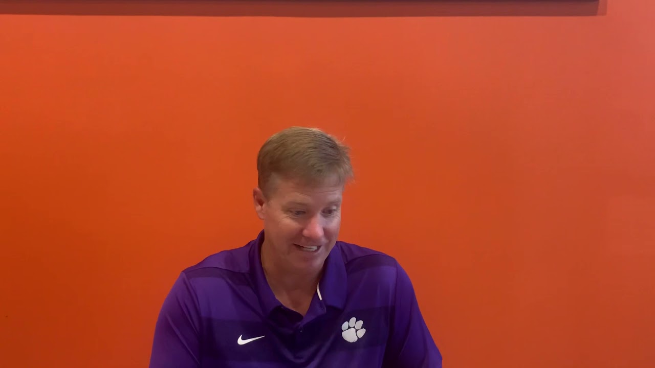 Safeties coach Mickey Conn Clemson Media Day - YouTube