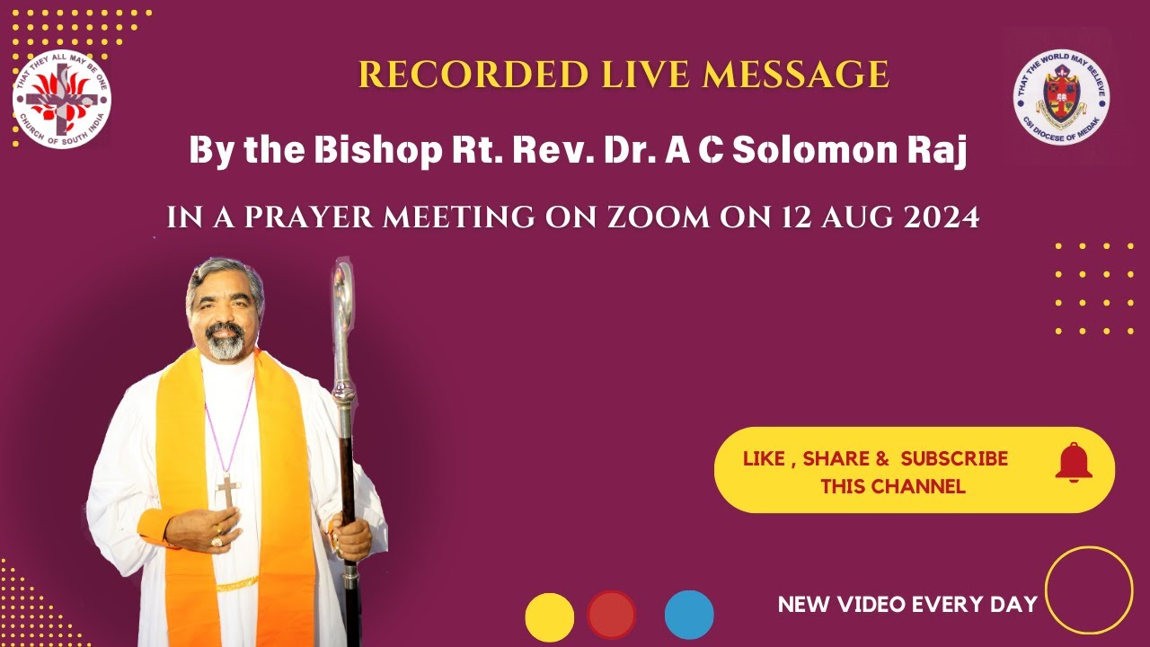 Morning Prayer Meeting with Rt Rev Dr A C Solomon Raj on 12 Aug 2024 ...