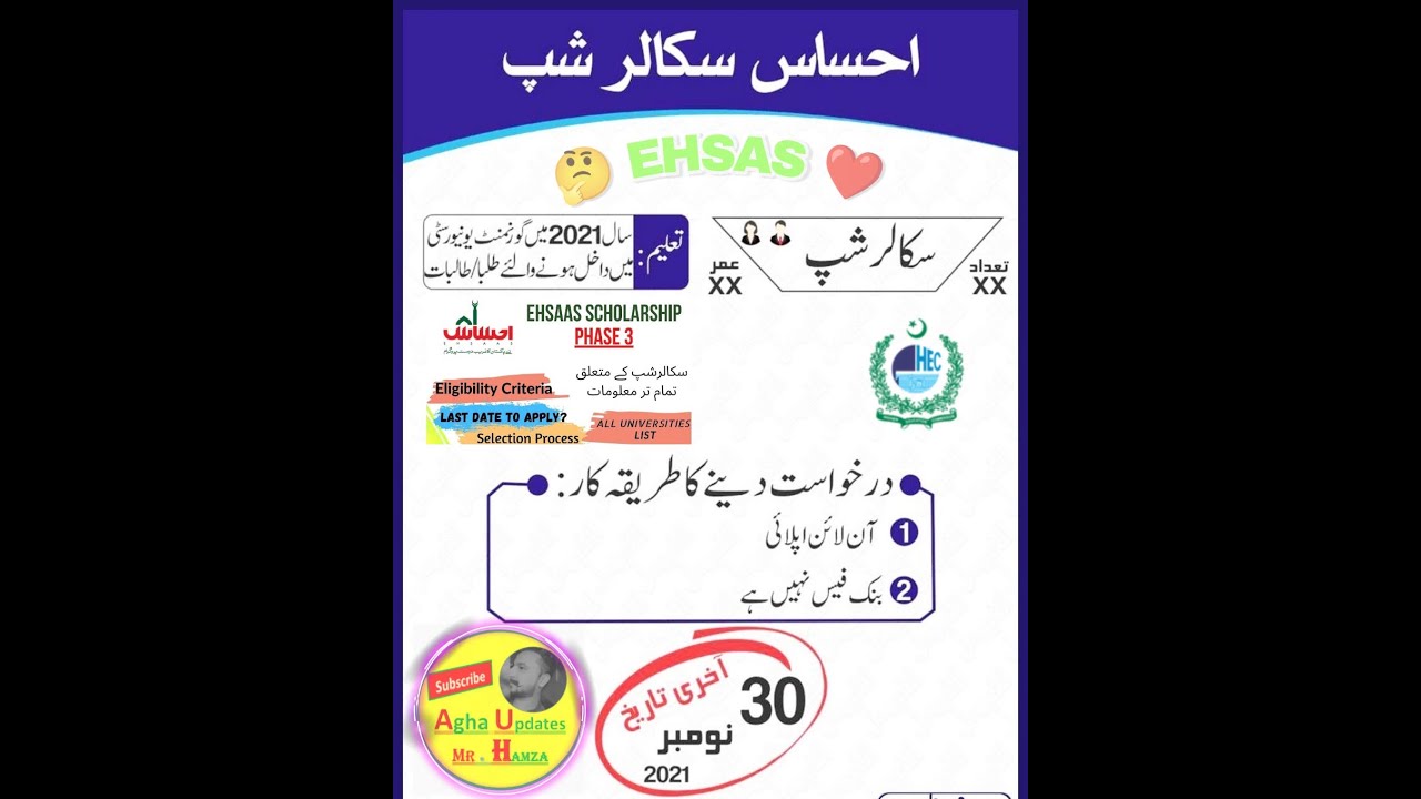 How to apply in ehsas undergraduate program 2021 #scholarship #HEC # ...