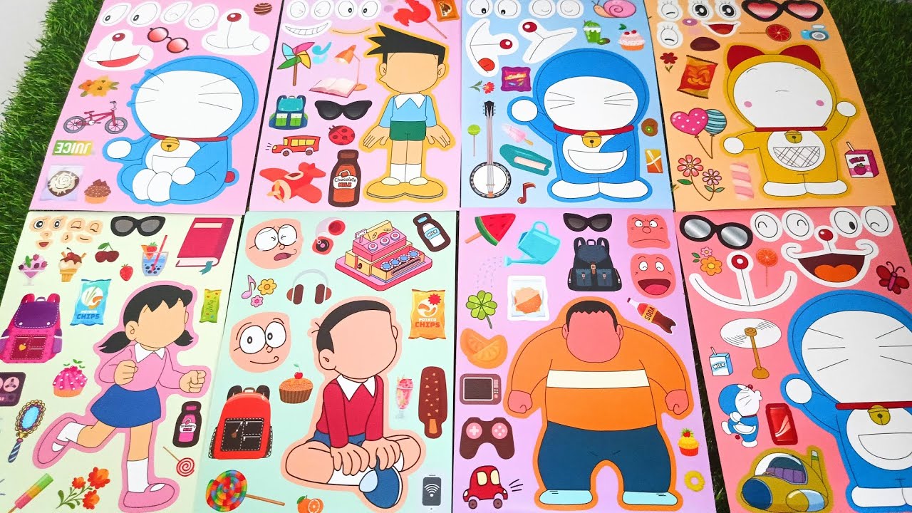 📹 DORAEMON STICKER BOOK MAKEOVER 🎉 | FUN WITH DORAEMON, DOREMI ...