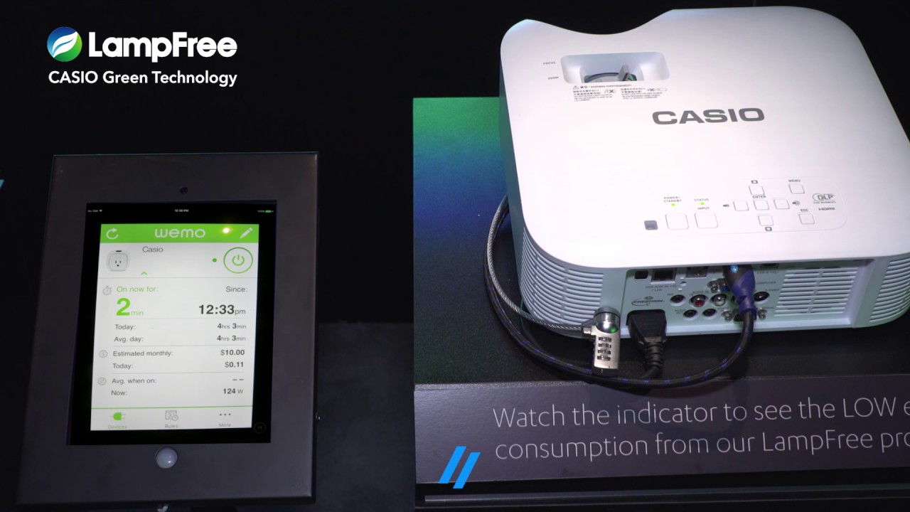Casio projectors for low power consumption - YouTube