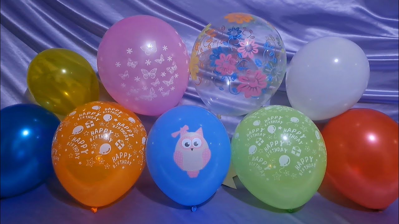 FUN OWL HAPPY BIRTHDAY BALLOONS POP!!! - YouTube