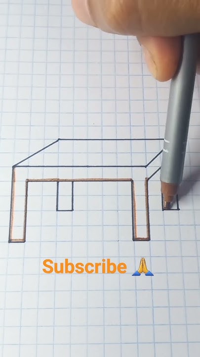easy drawing 3d table |simple 3-D table drawing#artist #shortsvideo # ...