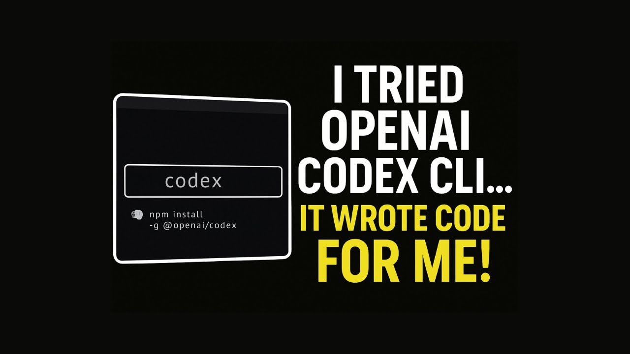 OpenAI Codex CLI BLEW MY MIND – Build Code with One Command! - YouTube