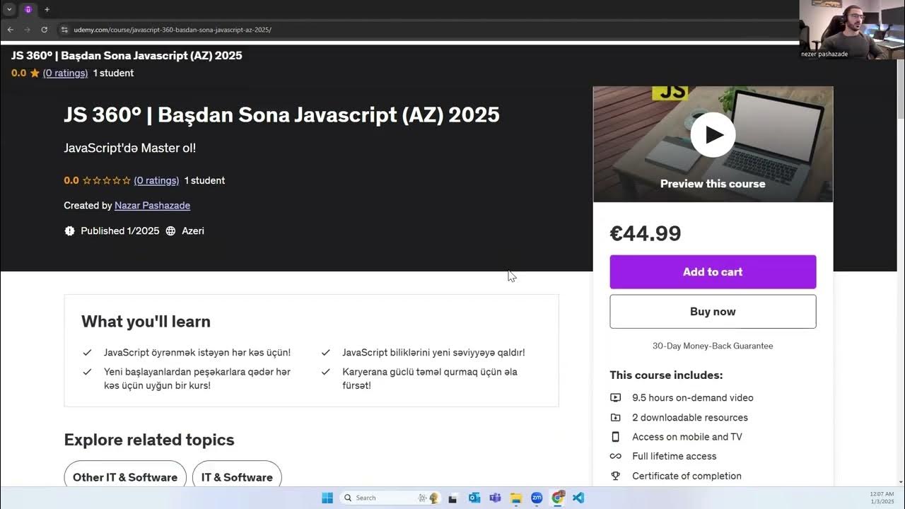 JS 360° | Başdan Sona Javascript kursu - YouTube