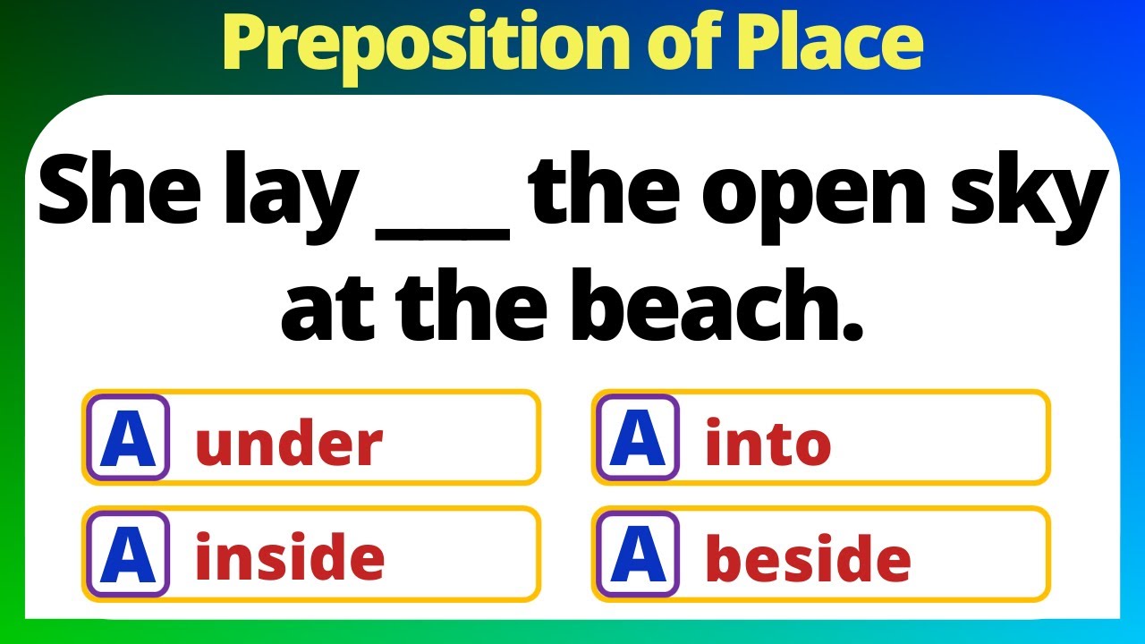 PREPOSITION OF PLACE QUIZ | ENGLISH PREPOSITION | CAN YOU SCORE IT 100% ...