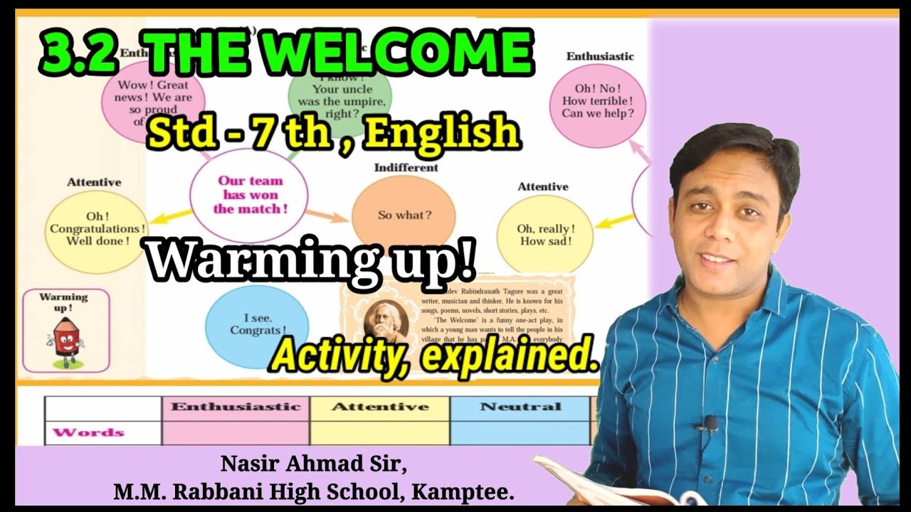 The Welcome | Warming up | 7th Class | English | Unit 3.2 - YouTube