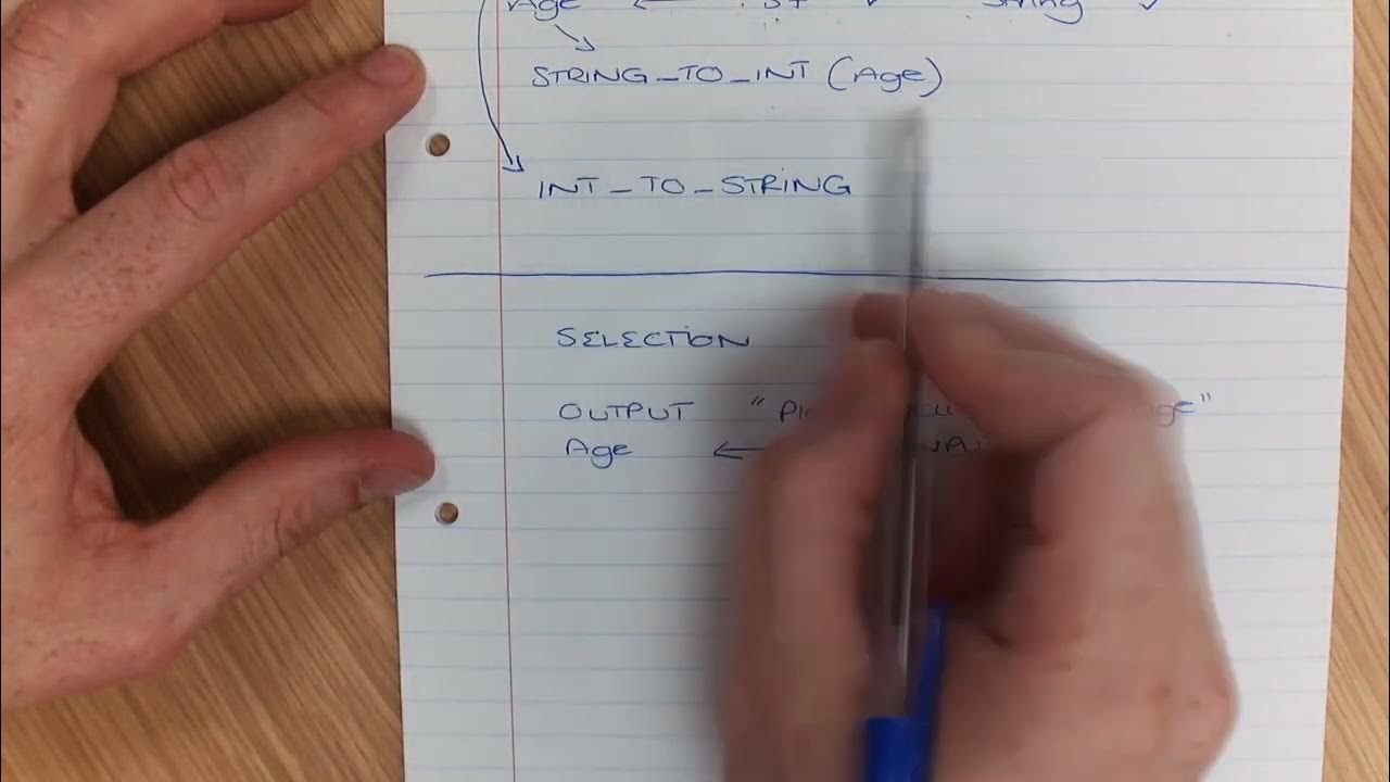 AQA GCSE PSEUDOCODE - BASICS OF PSEUDOCODE AND SELECTION - YouTube