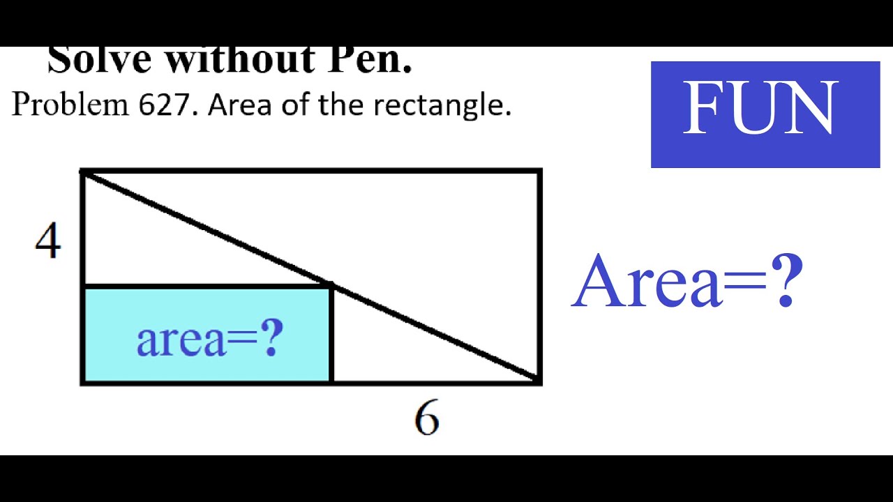 627. Area of the rectangle. - YouTube