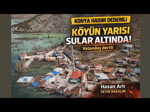 📍 Konya Hadim Dedemli’de baraj suları yükseldi, köyün yarısı sular altında kaldı.