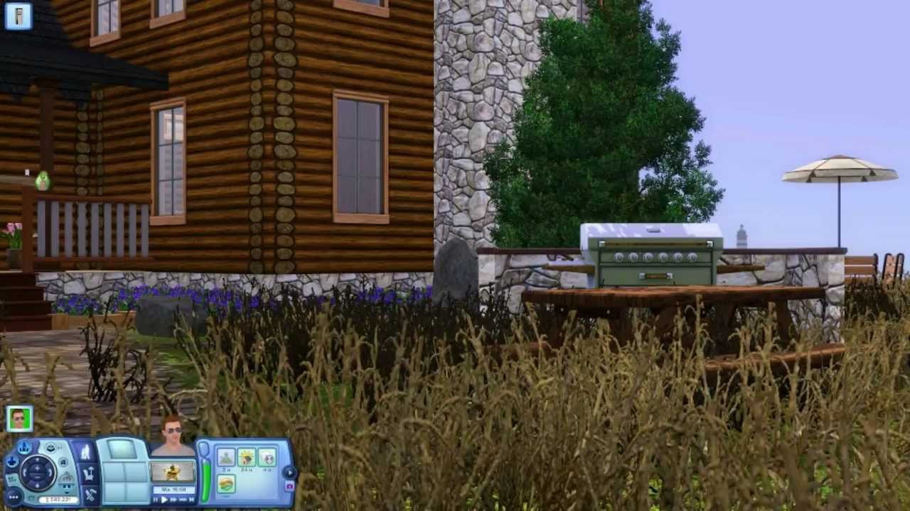 Sims 3 - All American Wooden Luxury Cabin - Building a House [HD] - YouTube
