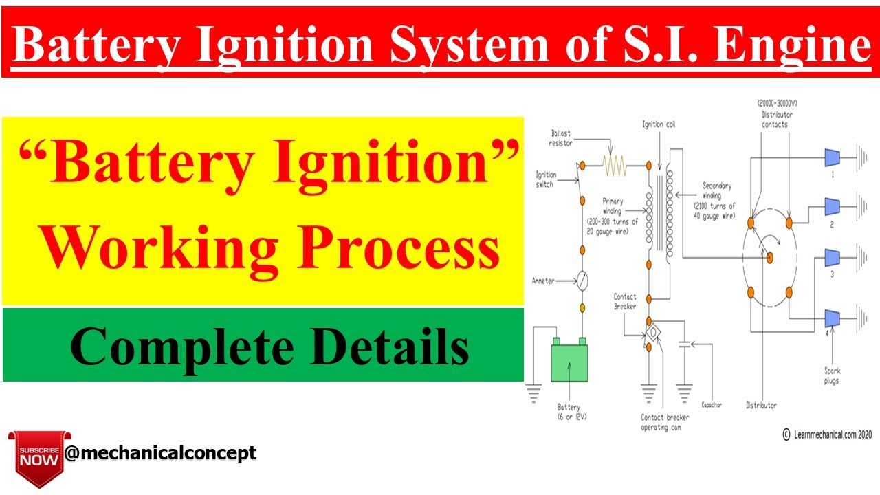 battery ignition system in si engine || battery ignition system in ...