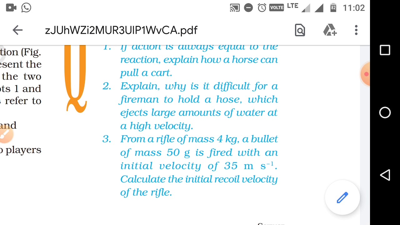 Numericals from ch~2 of physics of class 9th - YouTube