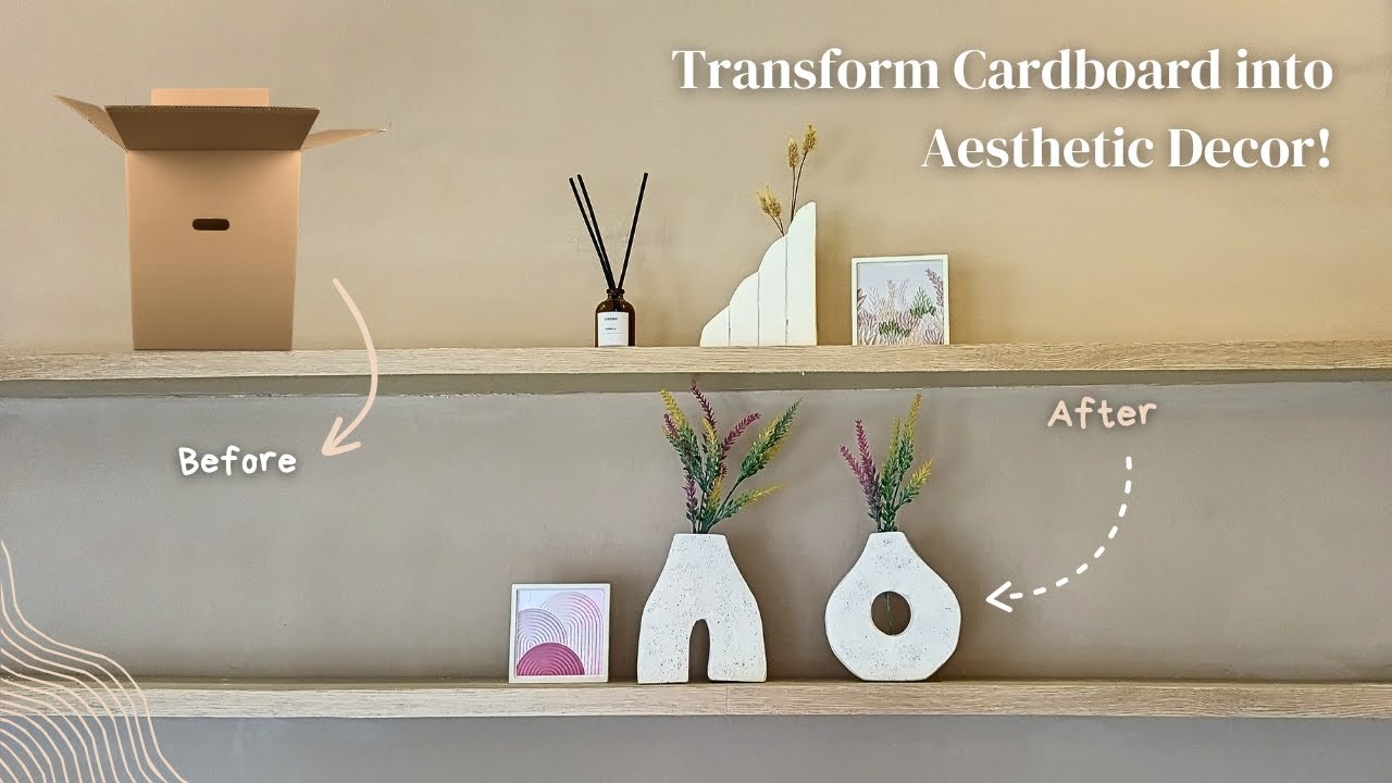 DIY Aesthetic Room Decor from Recycled Cardboard | Easy & Affordable ...