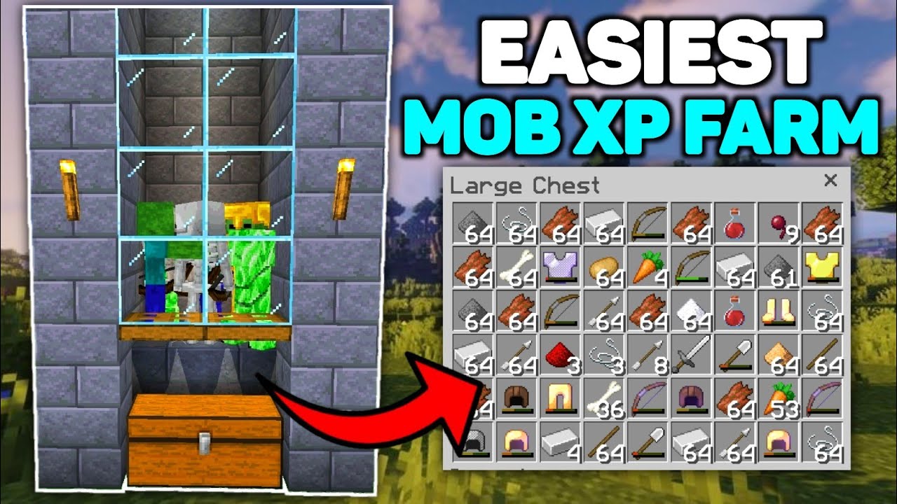 Easiest MOB XP Farm Tutorial In Minecraft 1.20! (No Spawner) - YouTube