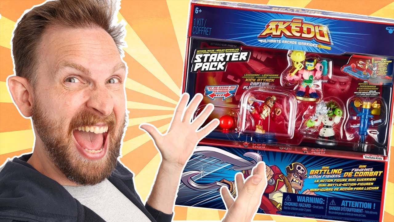 Akedo Ultimate Arcade Warriors Starter Pack Unboxing - YouTube