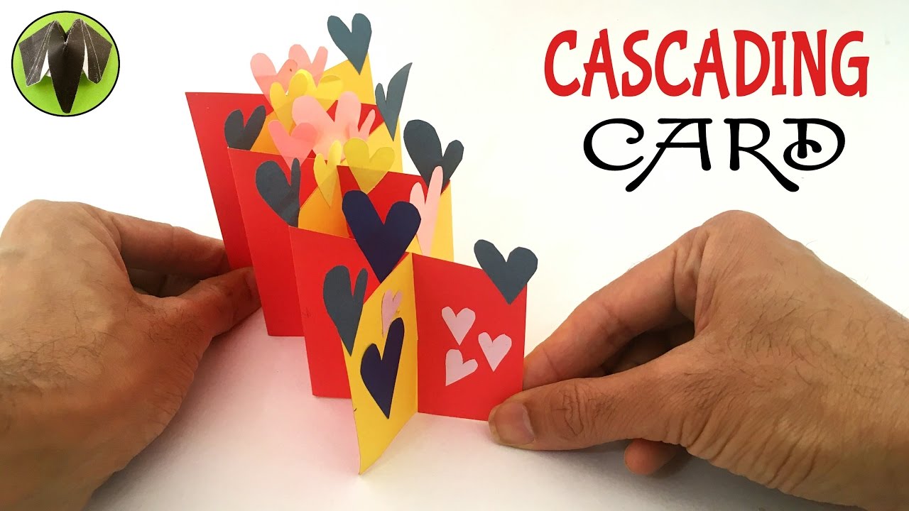 Cascading Card | Greeting Card | Scrap Book" - Heart | Valentine theme ️🙏💕 - YouTube