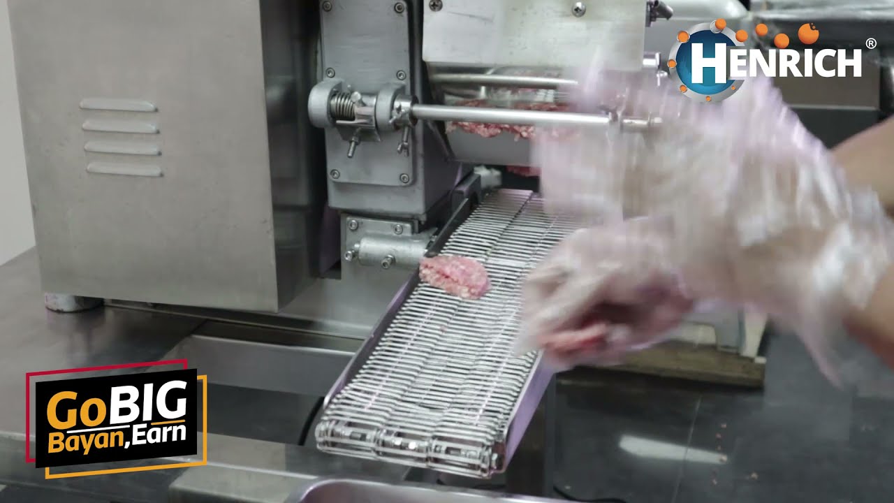 Henrich - Burger Patty Forming Machine - YouTube