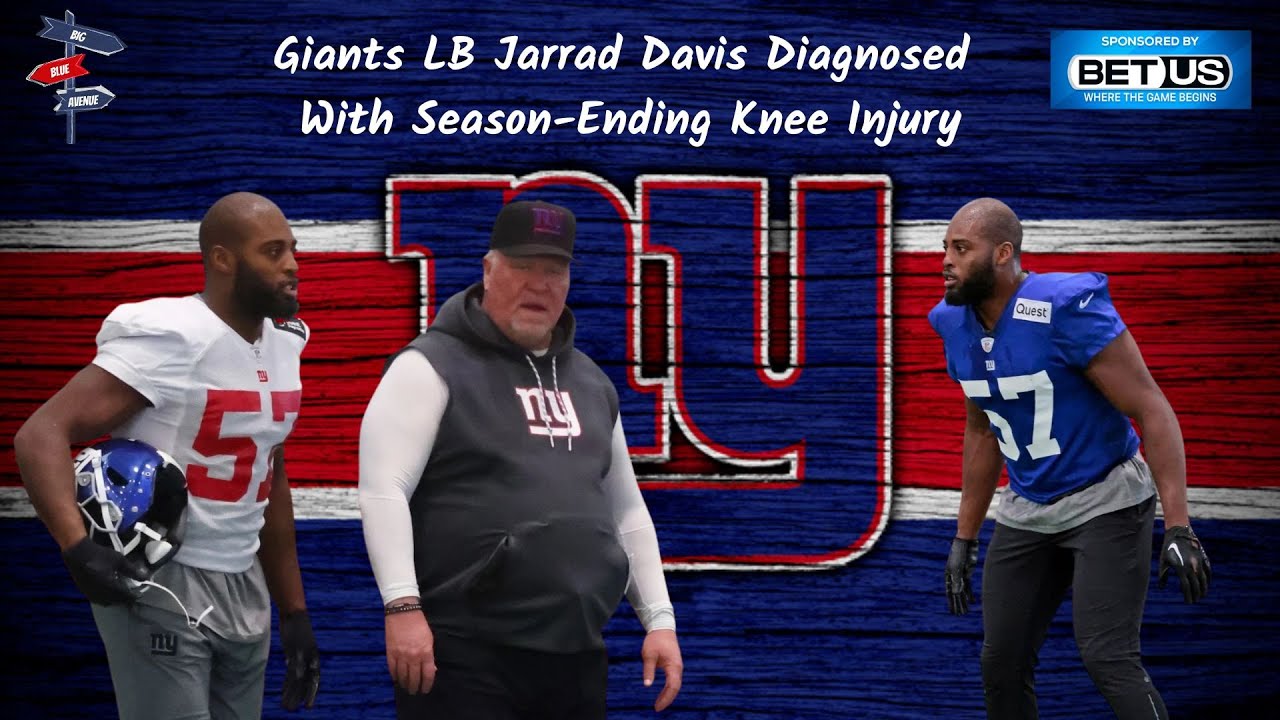 New York Giants LB Jarrad Davis OUT For The Season | Who Steps Up At LB ...