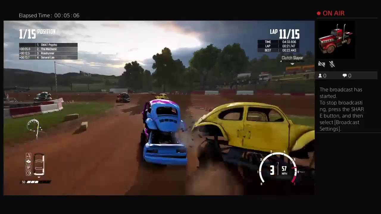 SWAT-Psycho Double Decker Figure 8 wreckfest PS4 - YouTube