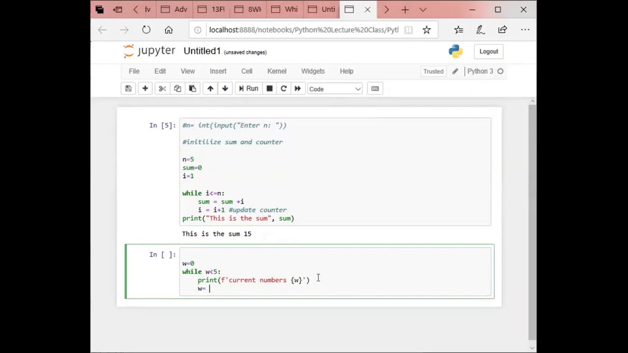 Python Lecture_10, #While loop, #break and #continue condition if else statement - YouTube