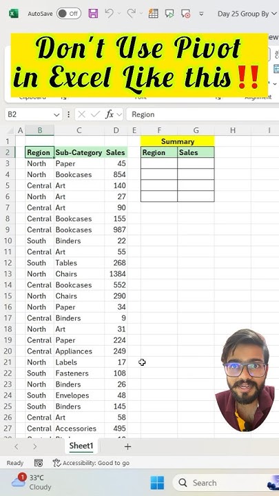 Dont Use Pivot In Excel‼️instead Use Amazing Function Exceltips Excel Shorts Exceltutorial