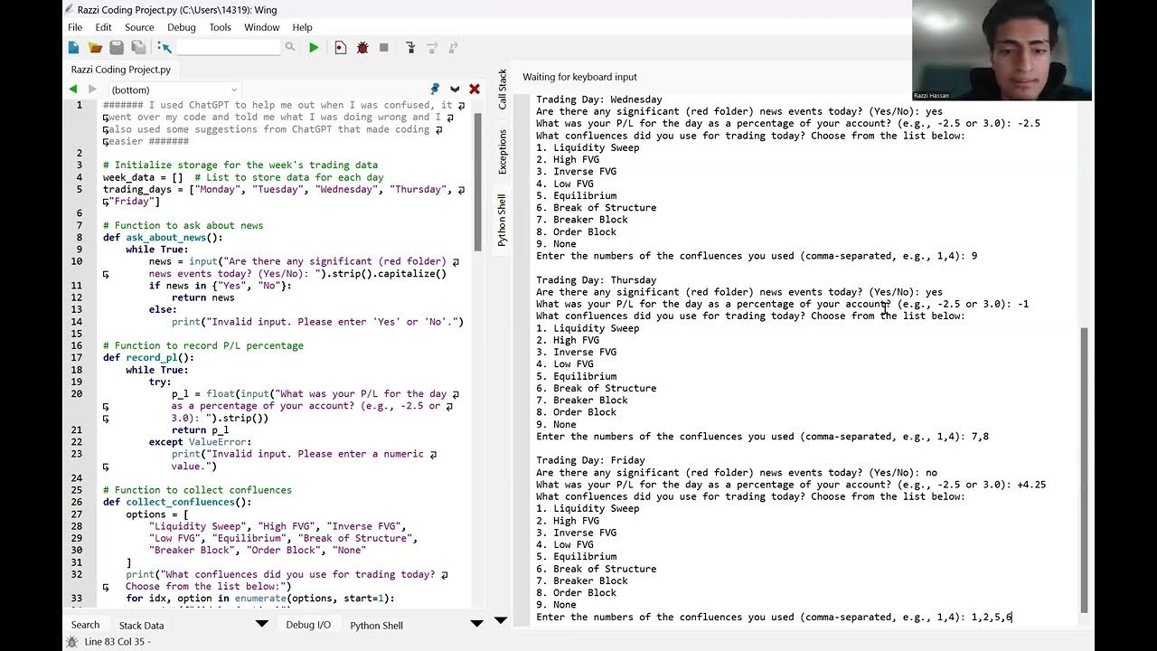 CSCA20 Coding Project from Razzi - YouTube
