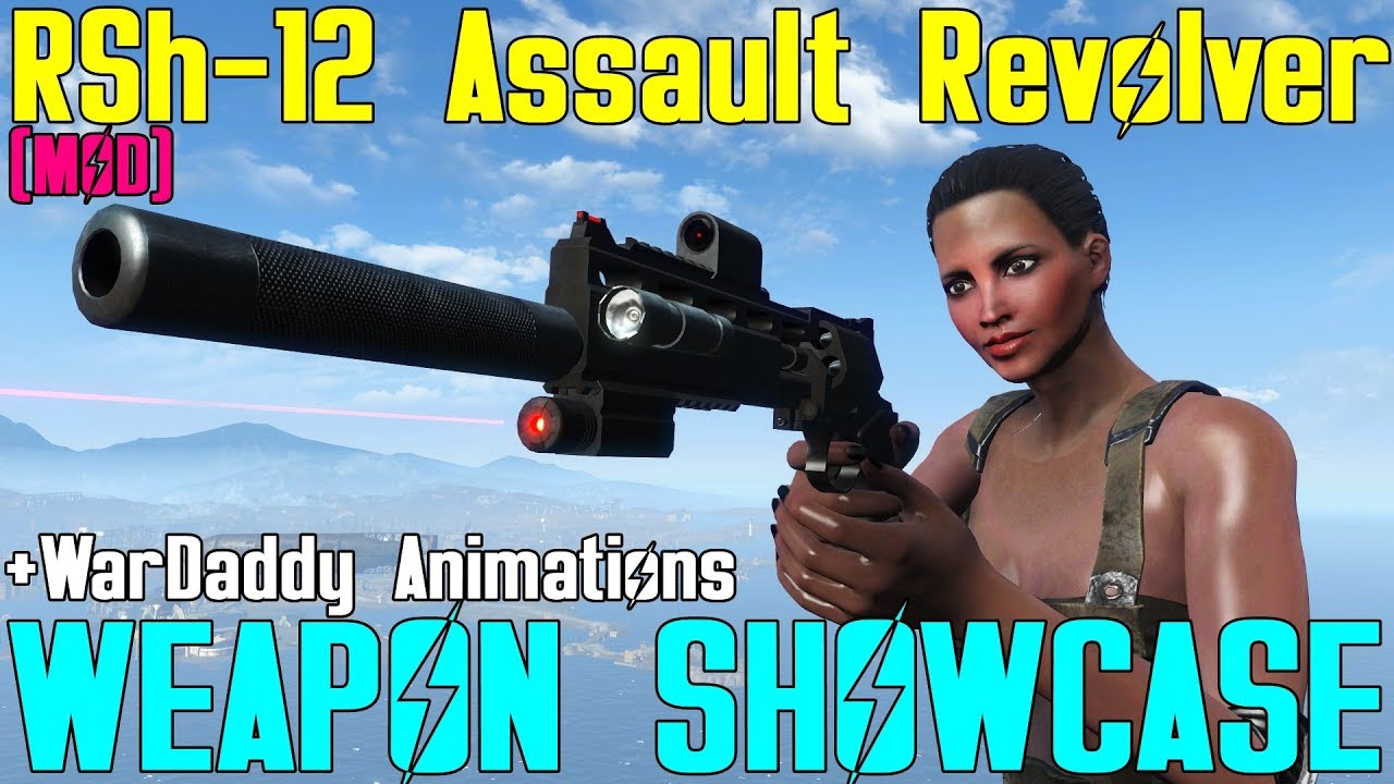 Fallout 4: Weapon Showcases: RSh-12 Assault Revolver (Mod) - YouTube